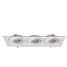 LED SPOT ΛΕΥΚΟ ΟΡΟΦΗΣ ΧΩΝΕΥΤΟ ΠΕΡΙΣΤΡΕΦΟΜΕΝΟ 3X50W AR111